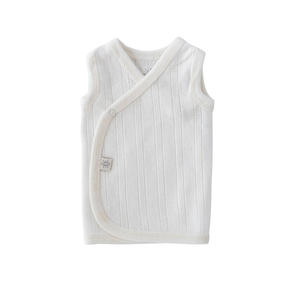 NICU Wrap Singlet in Pointelle Fabric